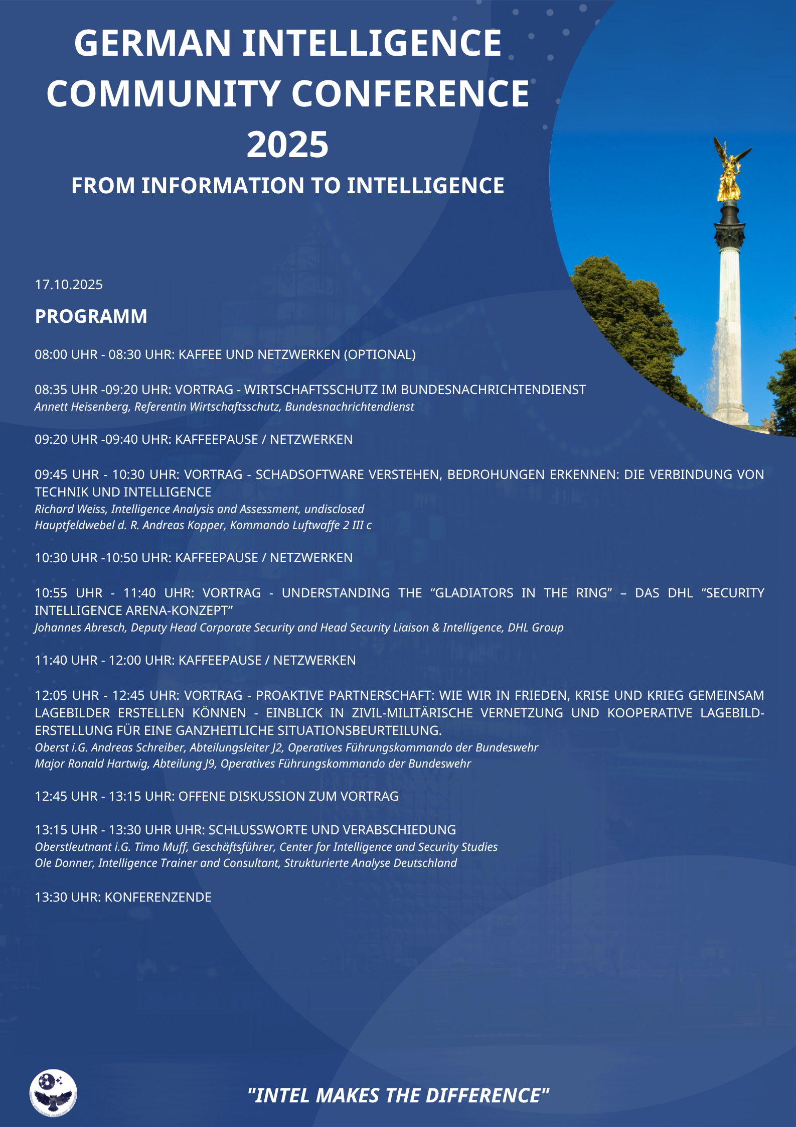German Intelligence Community Conference – Intel makes the Difference